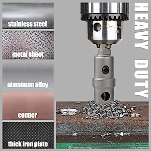 Vearter 10PCS TCT Hole Saw Kit, 5/8''-2'' Carbide Bits Set with Pilot Drill, for Hard Metal, Stainless Steel, Iron, Aluminium, Alloys, Plastics