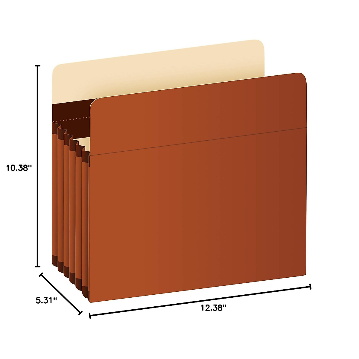 Pendaflex Expanding Accordion File Pockets, Extra Durable, Expands 5.25", Letter Size, Reinforced with Dupont Tyvek Material, 10/Box (15422)