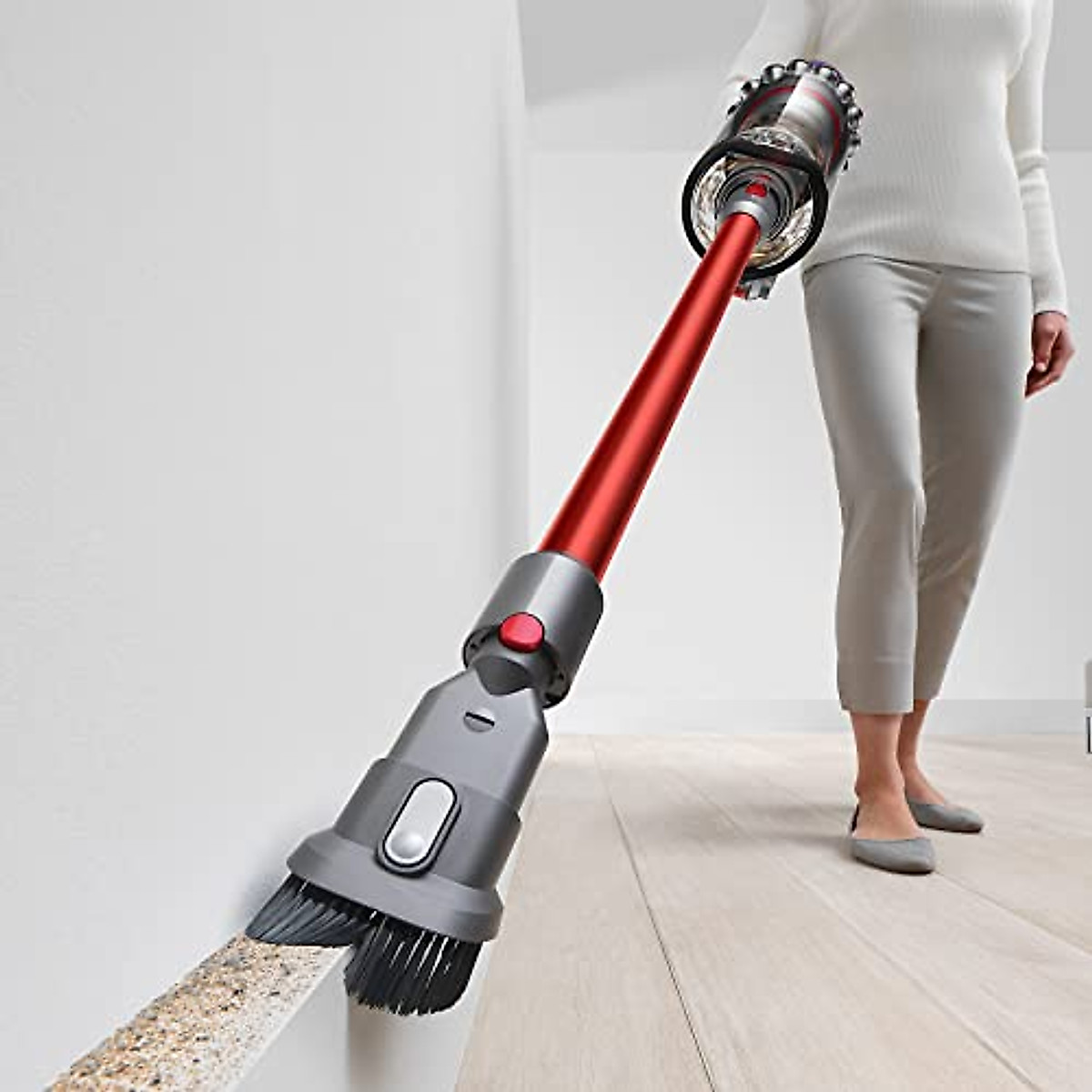 Dyson Outsize Cordless Vacuum Cleaner, Nickel/Red, Extra Large
