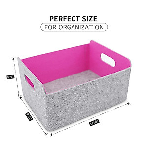ENDLESS FUNCTIONS - Collapsible Storage Basket with Handles - Hot Pink