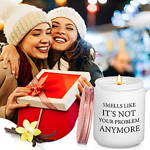 Retirement Gifts for Women, Funny Going Away Leaving New Job Retirement Gifts for Coworkers Boss Teacher Nurse Colleague, Farewell Goodbye Divorce Gifts for Women Friend, Vanilla Scented Candles