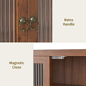 Qiaoxuan Bathroom Wall Cabinet, Over The Toilet Storage Cabinet, Medicine Cabinet with Towel Rack and Removable Shelves, Hanging Bathroom Storage Cabinet (Brown)