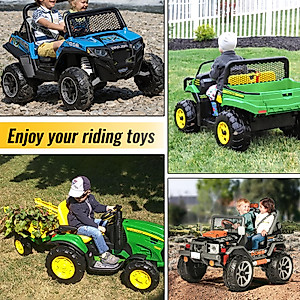 Azocek Power Wheels Adapter for Dewalt 20V Battery with Wire Harness Connector Compatible with Peg-Perego Children Ride-on Car, 12AWG Wire with 40A Fuse