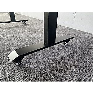 VWINDESK 2 inch M8(0.315'' Φ) 15mm Threaded Locking Caster Wheels, Set of 4, Swivel, Polyurethane PU Swivel Ball Casters with 360 Degree Top Plate 220lb Total Capacity, Brake, Used for Standing Desk