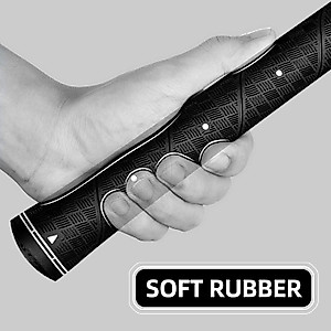 Geoleap Glory-M Golf Grips Set of 13- Memory Point assists Hand Placement, Anti-Slip,Golf Club Grips, Standard/Midsize,7 Colors to Choose.… (Standard, Red)