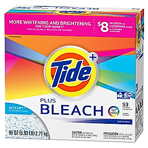 Tide Laundry Detergent with Bleach Powder, Orange, Original, 95 Ounce (Packaging May Vary)