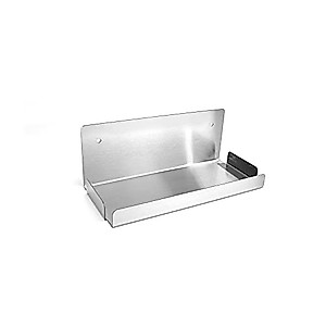 Deco Gables Designs 4 Modern Brushed Stainless Steel Spice Racks Floating Wall Shelf Hanging Durable Polished Solid Metal for Home Kitchen Dining Room with Mounting Hardware 10 Inches Wide Set of 4