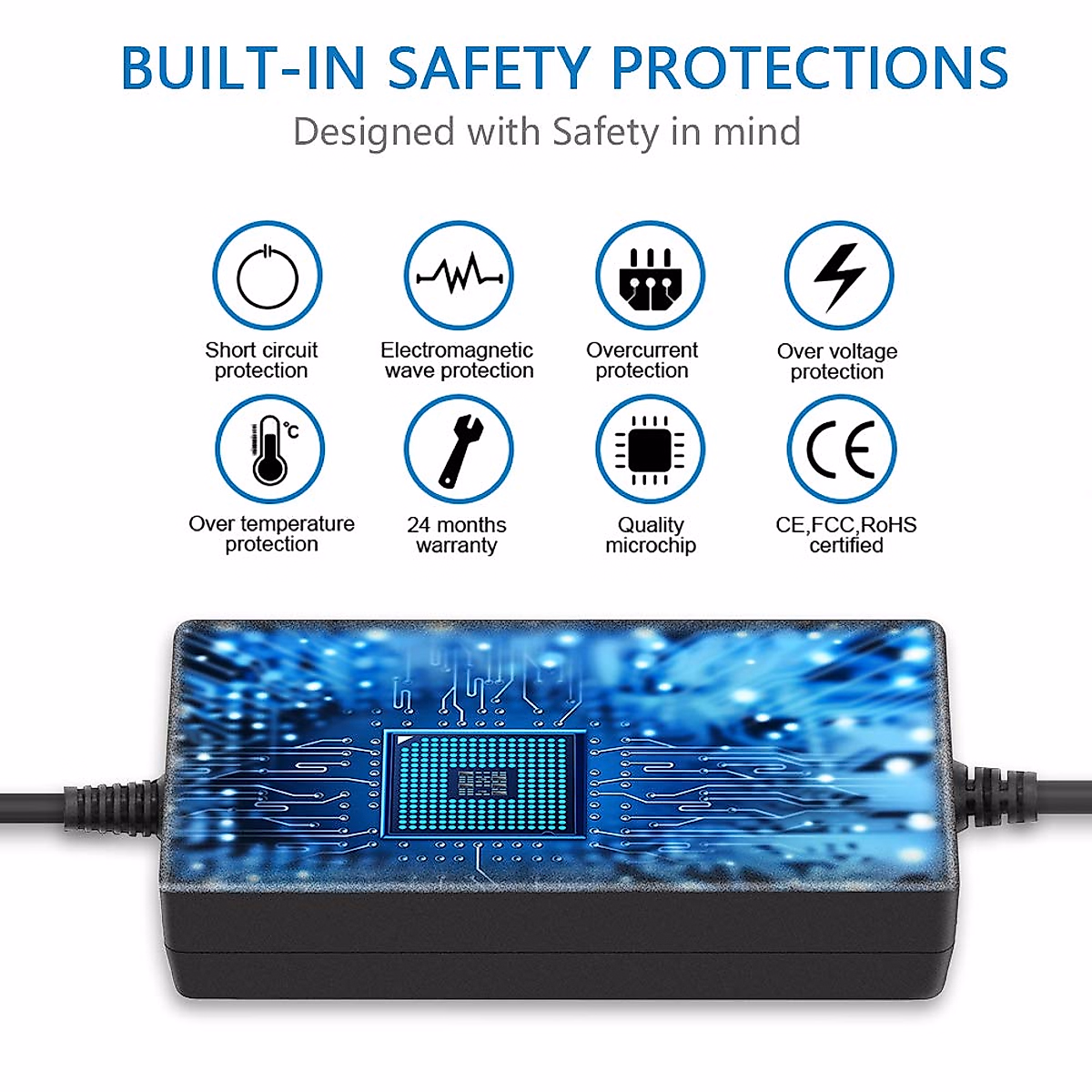 SHNITPWR 24W AC Adapter 3V ~ 12V 2A Universal Power Adapter 100V-240V AC to DC Converter 3V 4V 4.5V 5V 6V 8V 9V 10V 12V Adjustable Power Supply 500mA 1A 1.2A 1.5A 2A with 14 Tips Polarity Converter