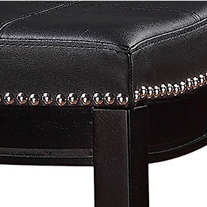 Linon Claridge Counter Stool, Black, 26" x 18" x 12.75"