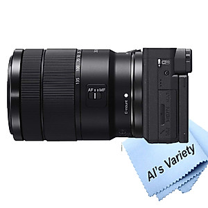 Sony Alpha a6400 Mirrorless Digital Camera with 18-135mm Lens + 32GB Card, Tripod, Case, and More (18pc Bundle) (Renewed)