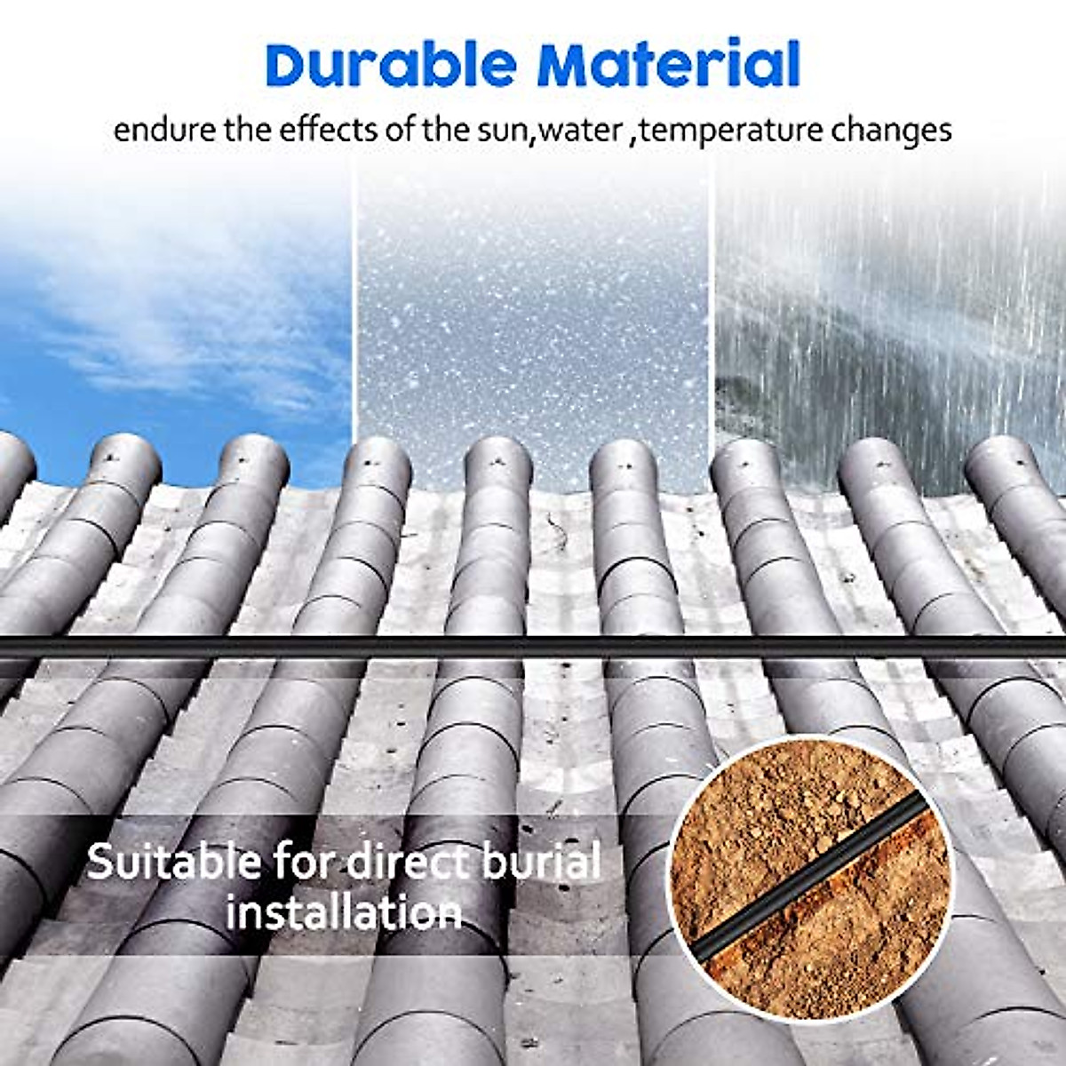 LDKCOK Cat 7 Internet Cable 150ft, Cat7 Outdoor Ethernet Cable 150 ft, 26AWG Heavy-Duty Cat7 Networking Cord Patch Cable RJ45 Transmission Speed 10Gbps,Transmission Bandwidth 600Mhz LAN Wire