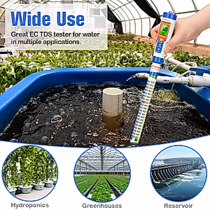 CIZTADA Truncheon Nutrient Meter for Hydroponic Digital Conductivity Tester for Water EC and TDS Meter with EC CF 500ppm 700ppm for Indoor Plant Grow Hydro Reservoir Tank Aeroponic Garden