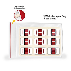 Doctor Stuff - File Folder Labels, Alphabet Letter I, POS 3400 - POAM Series Compatible Alpha Stickers, Brown, 15/16" x 1-5/8", 225 Labels per Package