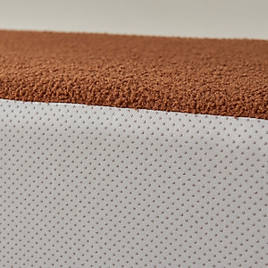 Pamag pieeoo Modular Sectional Sofa Couch for Living Room, Lambswool Fabric Modern L-Shape Sectional Sofa with Right Chaise Lounge, Living Room Upholstered 5-Seater Corner Sofa Couch (Orange)