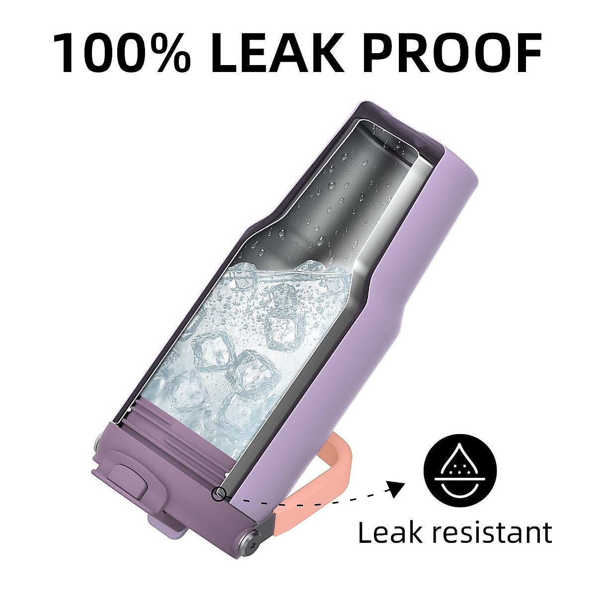 Greylock 30 oz Tumbler with Handle, Vacuum Insulated Tumblers with Flip Straw and Top Handle, Reusable Tumbler with Lid and Straw for Home, Office or Car, Leak-Proof Travel Mug, Keep Cold for 24 Hrs