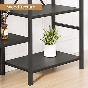 GAOMON Triple Wide 4 Tier Book Shelf, 54.3” Large Bookcase with 11 Open Shelves, Industrial Bookshelves and Bookcases with Metal Frame for Home Office, Study Room, Living Room-Black