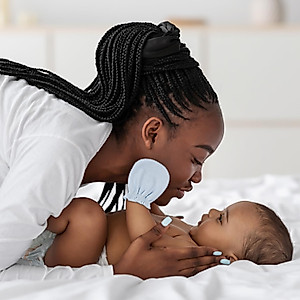 KiddyCare Baby Hand Mittens, Ultra Soft Newborn Gloves for Boys & Girls, Scratch-Resistant 0-6 Months, Breathable and Gentle Elastic Cuffs, Unisex Mittens for Everyday Comfort and Protection 4-Pack