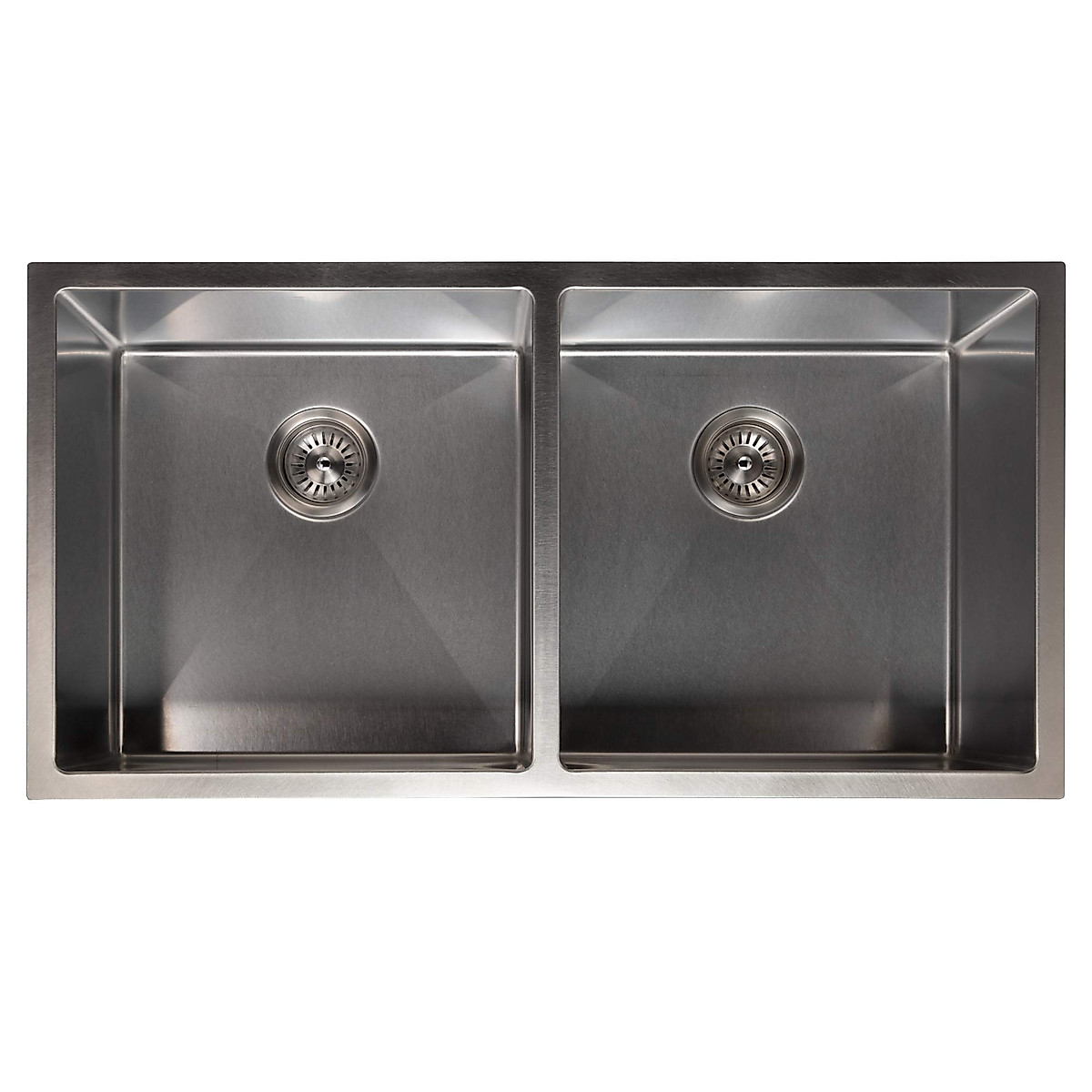 ZLINE 36" Anton Undermount Double Bowl Scratch Resistant Stainless Steel Kitchen Sink with Bottom Grid (SR50D-36S)