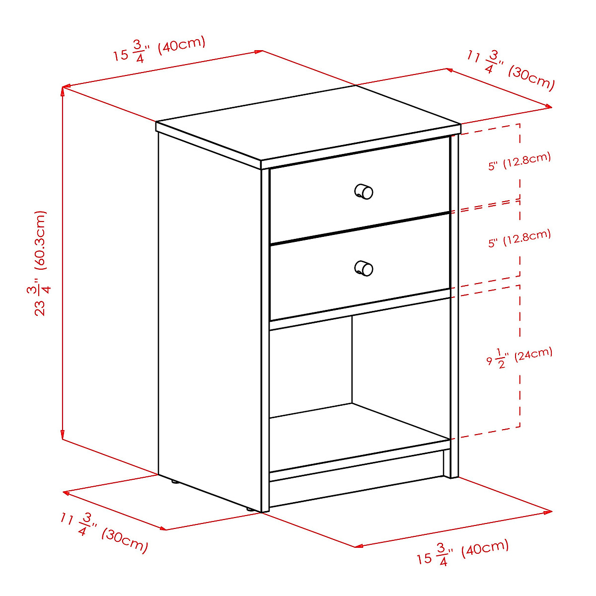 Winsome Trading Accent Table, Black, Each (20936WTI)