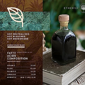 ETHERVA Cold Pressed Tamanu Oil | From Unrefined, Raw, Wild Grown Organic Tamanu Seeds | Vegan Indian Tamanu Oil For Skin, Body, Hair | Rich in Fatty Acids, Antioxidants | 1,240 ml (41.92 fl. oz.)