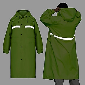 Coralrain Long Hooded Raincoat Safety Waterproof Emergency Rain Jacket Poncho for Men Women Adults