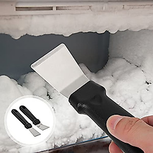 SOLUSTRE 4pcs Refrigerator Ice Shovel Stainless Steel Ice Scraper Snow Removal Cleaning Freezer Frost Shovel Remover Scoop for Refrigerator Fridge Freezer