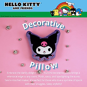 Franco Hello Kitty & Friends Bedding Super Soft Plush Decorative Pillow, Standard, Kuromi