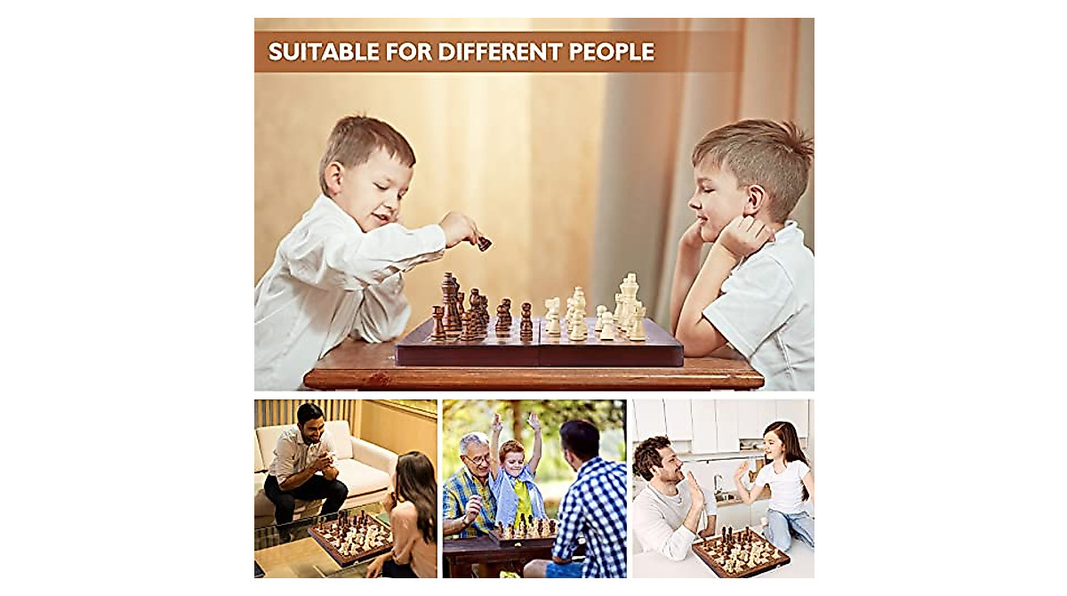 Peradix Magnetic Wooden Chess Set | Foldable for All Ages