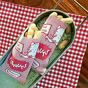 Paper Peanut Bags - Red White Elephant Pattern - 150 Pack