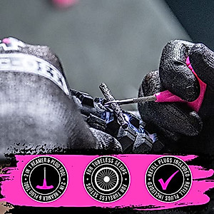 Muc Off Puncture Plug Repair Kit - Tubeless Tire Repair Kit for MTB/Road/Gravel Bikes - Tubeless Kit with Tire Plugger and Tire Plugs,Pink