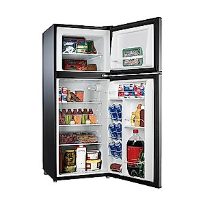 Thcbme 4.6. Cu ft Two Door Mini Refrigerator with Freezer, Stainless Steel