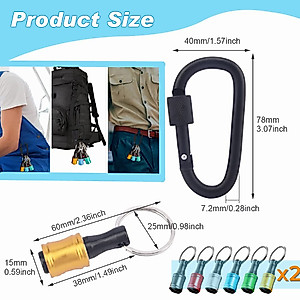 12PCS Bit Holders 1/4 Socket, Hex Shank Screwdriver Bit Holder for Impact Driver Drill Bit Keychain Extension Bar Quick Release Easy Change, Screwdriver Bit Holders for Tools & Home Improvement Gift