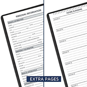 2022 Weekly Appointment Book & Planner by AT-A-GLANCE, 7" x 8-3/4", Medium, Black (7095105)