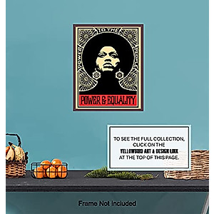 African American Wall Art & Decor - Black Culture - Power to The People - Black Art - Black Pride Poster - Black Lives Matter Sign - Gifts for African American Women, Men, Girl, Boy - Classroom Decor