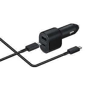 SAMSUNG Super Fast Dual Car Charger (45W+15W) Two Ports EP-L5300 Black