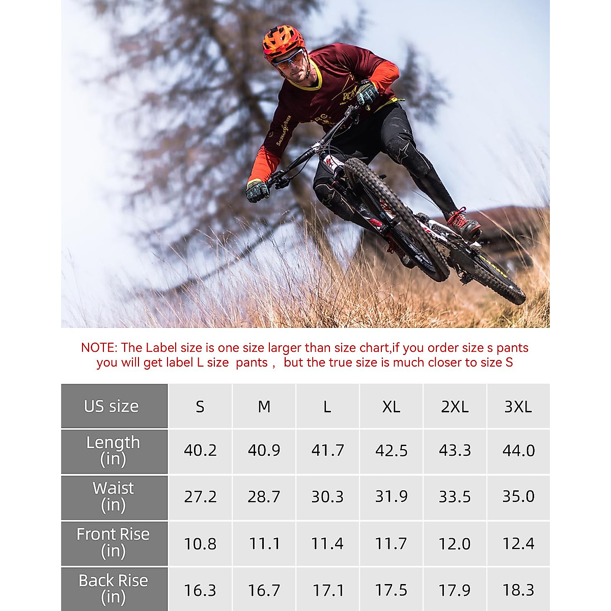 ROCKBROS Winter Cycling Pants Warm Ergonomics Men's Windproof Thermal Bicycling Pants Black