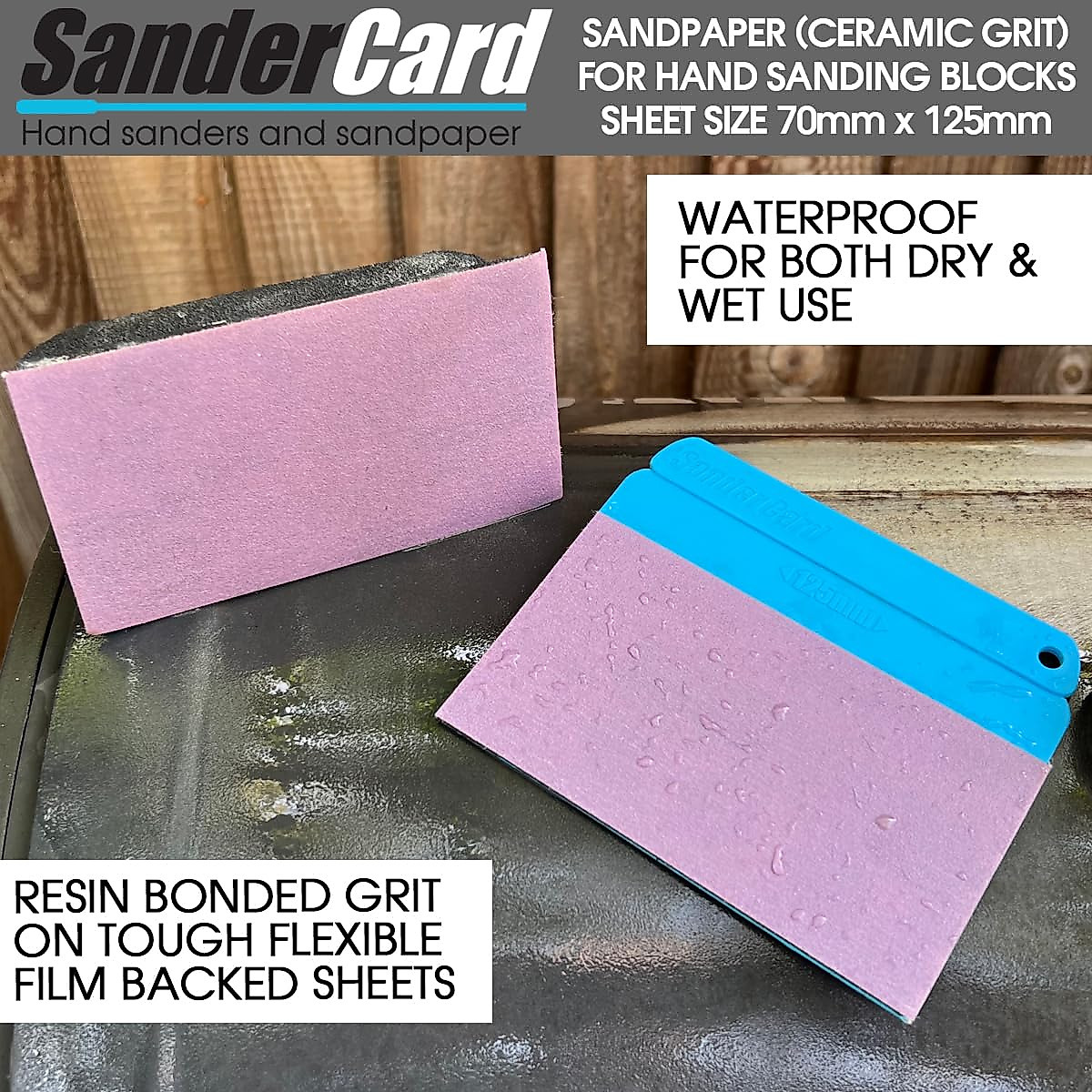 20 Sanding Paper Sheets for Hand Sanding Blocks, 125mm x 70mm (4.9'' x 2.8''), Loop Backed, Sandpaper for Wood, Metal & Paint. Assorted Grit Fine, Medium & Course P120 P180 P240 P320, Wet & Dry, 20pc