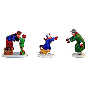 Department 56 Heritage Village Collection ; Christmas in the City ; "Welcome Home" Set of 3 ; Handpainted Porcelain Accessories #5533-6