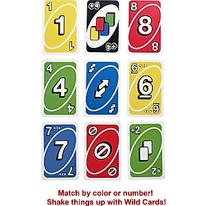 Mattel Games UNO Showdown Supercharged Card Game for Family Night with Electronic Card Launcher, Lights & Sounds (Amazon Exclusive)
