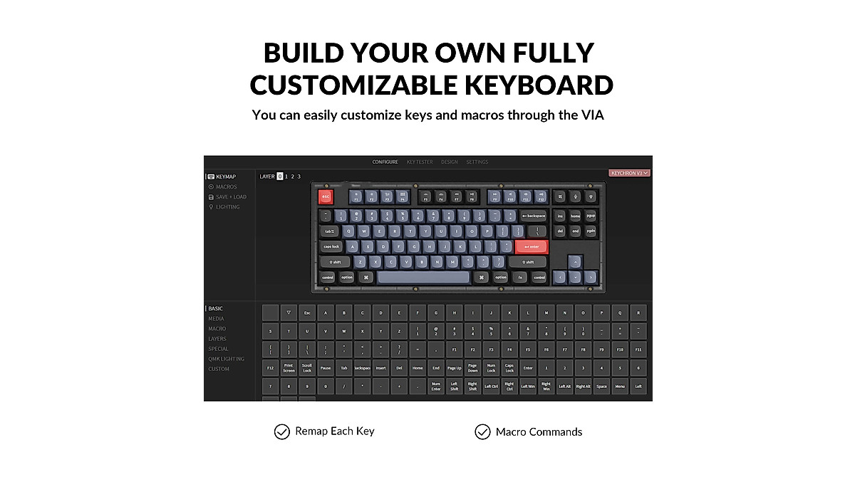 Keychron V3 TKL Mechanical Keyboard - Customizable & Wired
