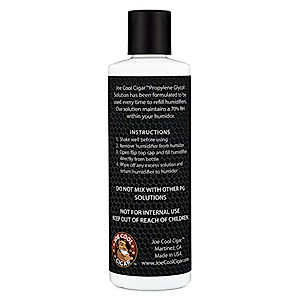 Joe Cool Cigar Propylene Glycol Humidor Solution for Cigar Humidifiers (8 oz Bottle)