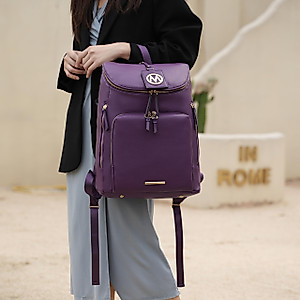 MKF Collection Backpack Bag for Women Vegan Leather Top-Handle Ladies Fashion Travel Bag – Daypack By Mia K