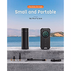 BUVAYE Tire Inflator Portable Air Compressor, 150PSI Fast Tire Inflator & Cordless, Portable Air Compressor For Car Tires, Motorcycles, Bikes, Balls, Air Pump For Car Tires