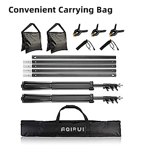 Backdrop Stand 8.5x10ft Adjustable Background Support System Kit Photo Backdrop Stand with 3 x Spring Clamps for Parties Photography Photo Video