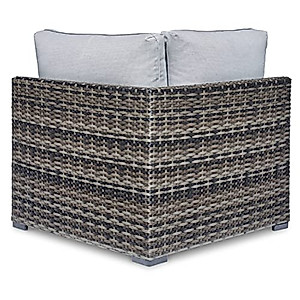 Signature Design by Ashley Harbor Court Corner Cushion, 2 Count, Dark Brown & Light Gray