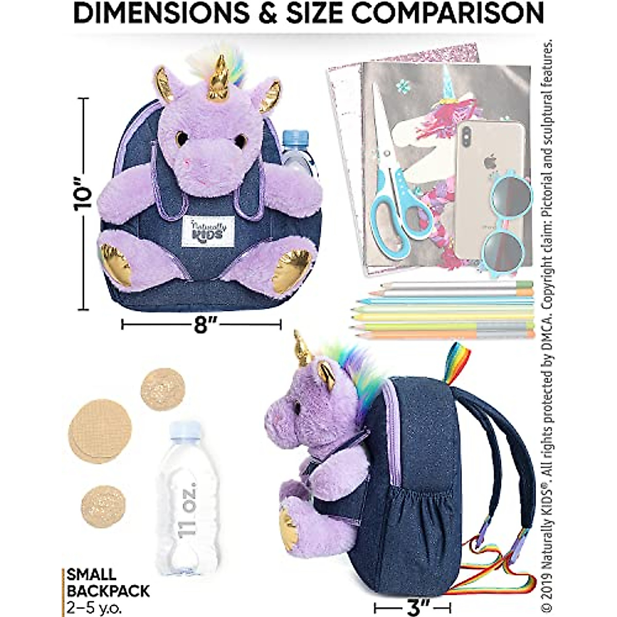Naturally KIDS Small Unicorn Backpacks