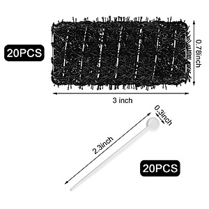 20 Pieces Hair Styling Brush Roller Hair Curler Roller Hair Mesh Roller and 20 Pieces Plastic Roller Picks for Women Girls Hair Styling, 2.5 x 0.7 Inch