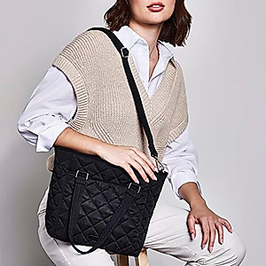 Vera Bradley Women's Performance Twill Multi-Strap Shoulder Satchel Purse, Peach Blossom Bouquet, One Size