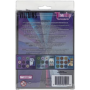 Townley Girl Disney Villians Water Based 27-Well Eyeshadow Swivel Palette, Shimmery and Opaque Colors, Pigmented Blendable, Long-lasting Colors, Ages 3 and Up