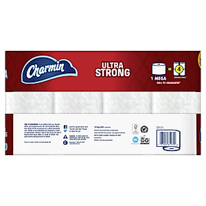 Charmin Ultra Strong Toilet Paper, 24 Mega Rolls = 96 Regular Rolls